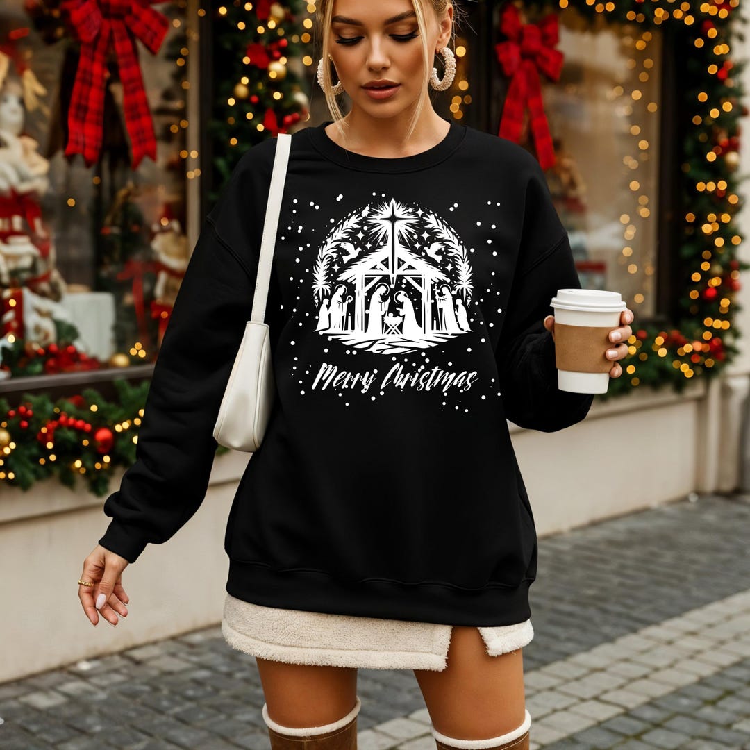 Nativity Merry Christmas Sweater | Christian Christmas Sweater | Jesus ...