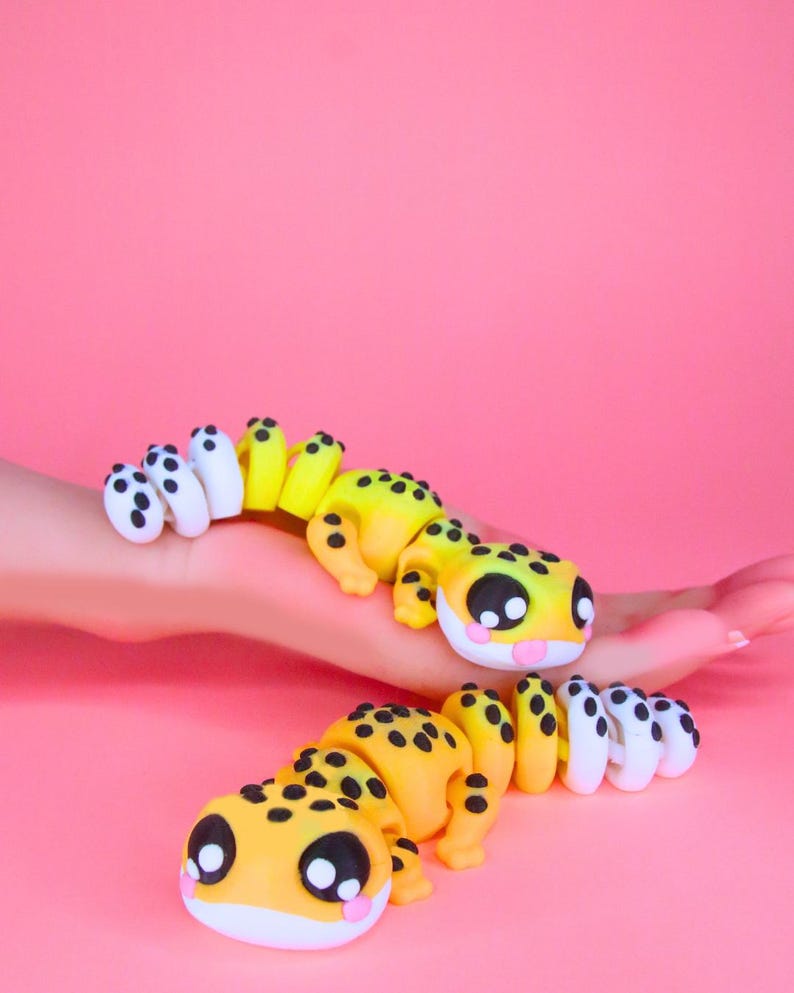 Fidget Leopard Gecko Lizard Flexi STL File for 3d Printing, Fidget ...