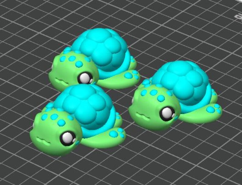 Articulated Turtle STL: Flexi Sea Turtle 3D Print File (digital ...
