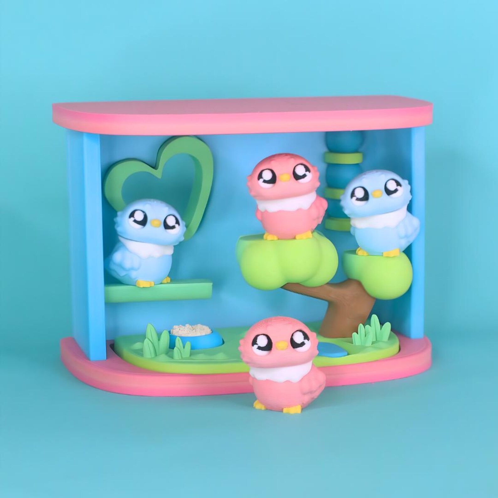 Bird Flexi Fidget & Display Diorama STL - Etsy