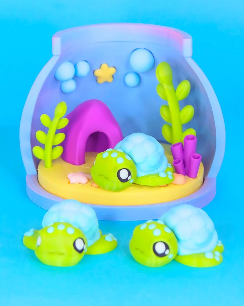 Articulated Turtle STL: Flexi Sea Turtle 3D Print File (digital ...