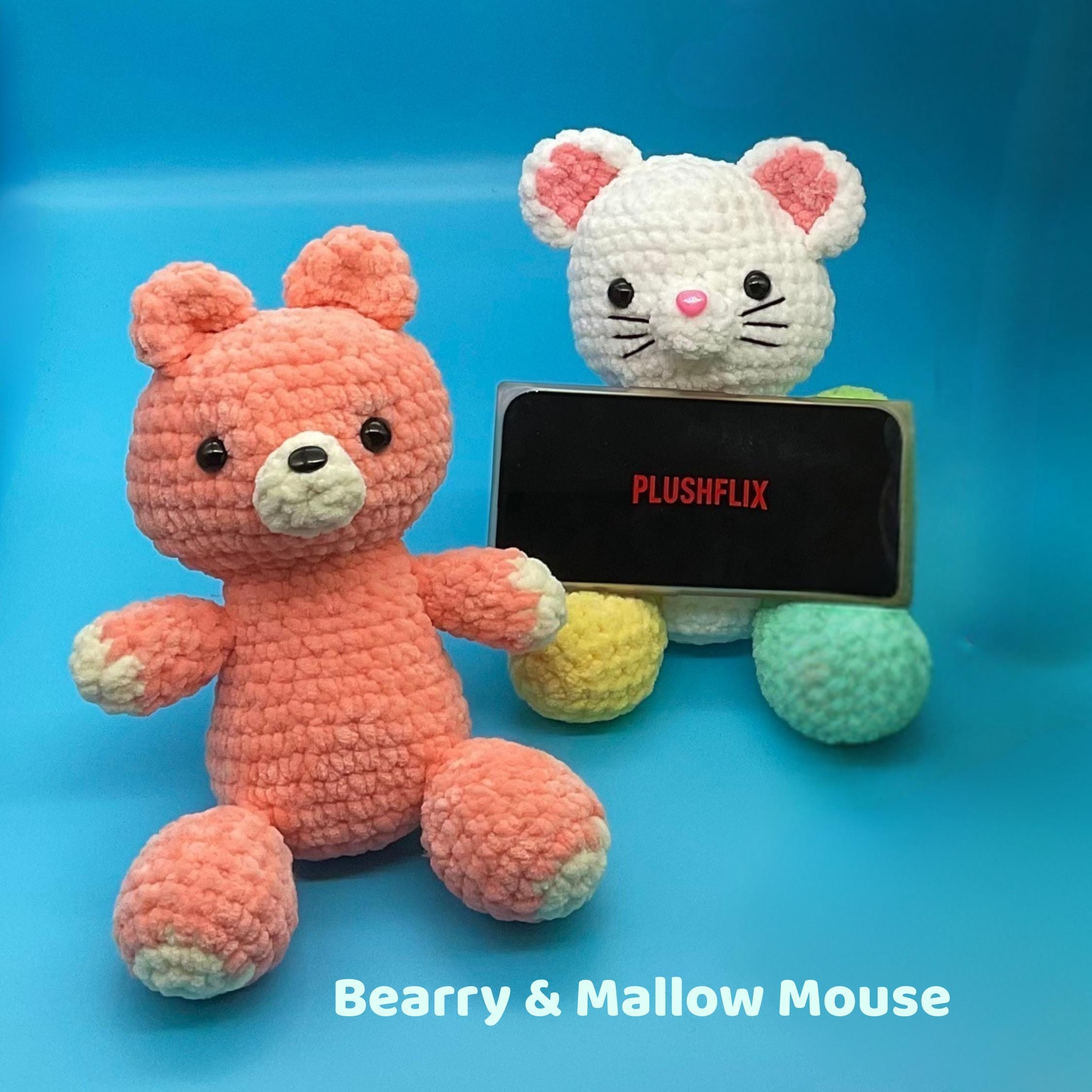 Teddy Bear Crochet Pattern PDF Kawaii Crochet Plushie Phone Holder ...