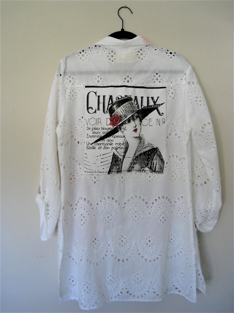 Magnolia Pearl Inspired Duster/ Handmade Reworked Jacket Coverup Blouse ...