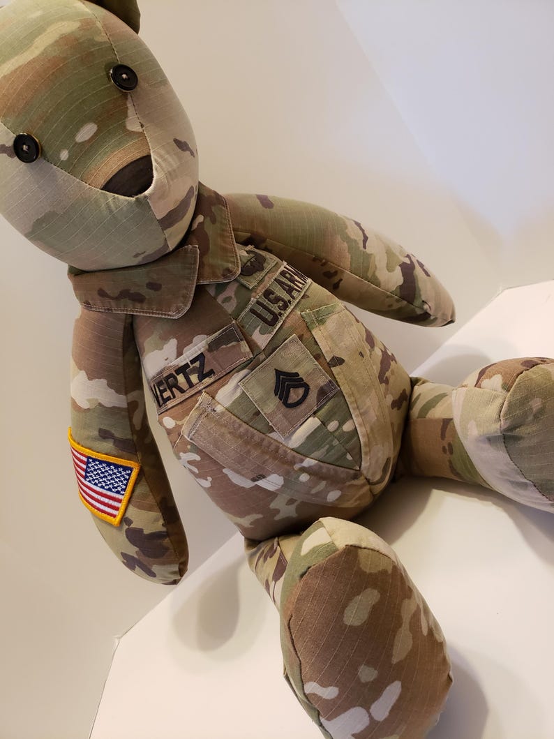 Custom Military Uniform Memory Bear: Handmade Keepsake - Etsy