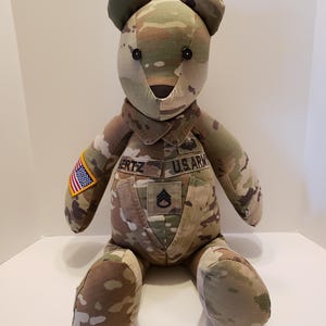 Custom Teddy Bear Military Uniform - Etsy