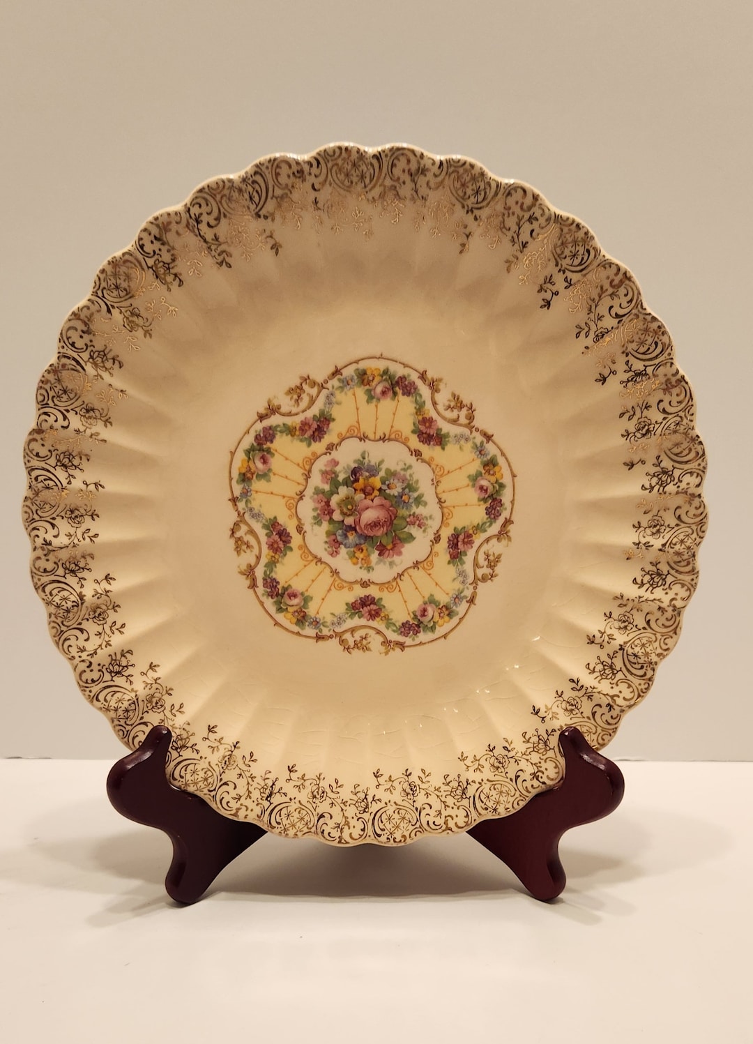 Vintage Sebring Bone China Plate: 22K Gold Toledo Delight, 1930s - Etsy