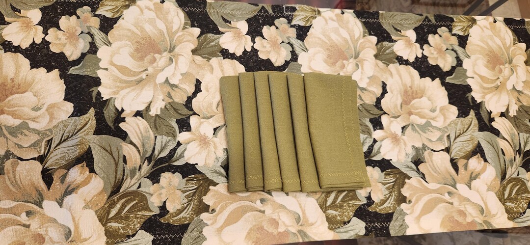 Linen/rayon Blend Napkins - Dinner Napkins - Lunch Napkins - Medium ...