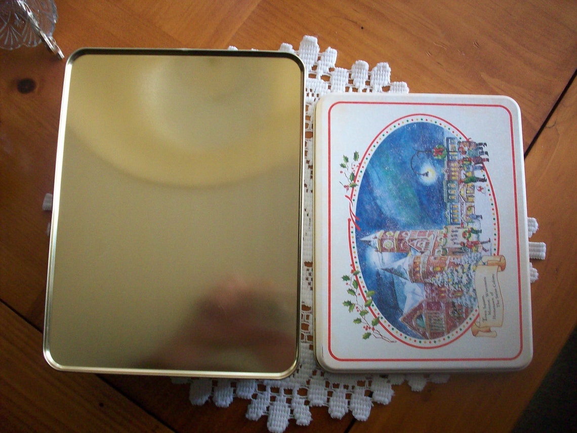 Vintage Swiss Colony Christmas Tin: Helen Endres Monroe WI Design - Etsy