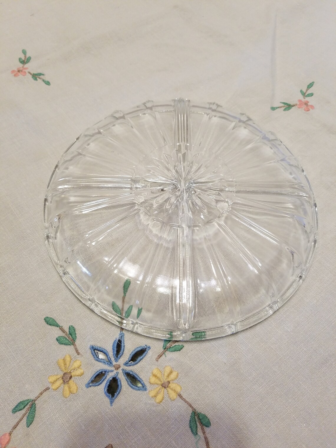Clear Glass Relish Dish in the Round Divided Relish Tray - Etsy