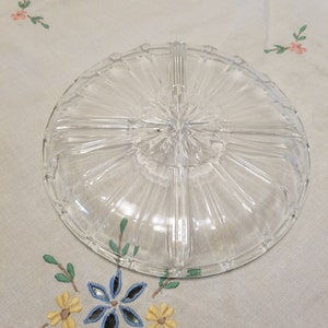 Clear Glass Relish Dish in the Round - Divided Relish Tray - Small ...