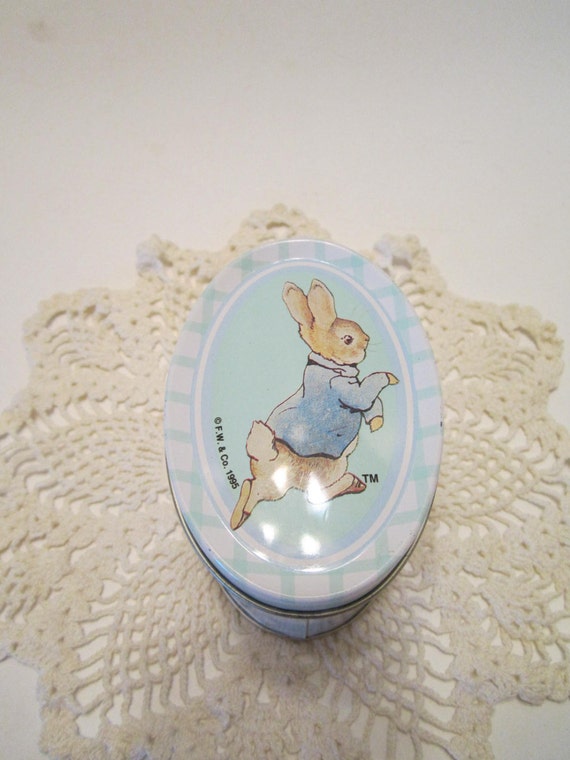 Peter Rabbit Vintage Mini Oval Tin by Beatrix Potter and | Etsy