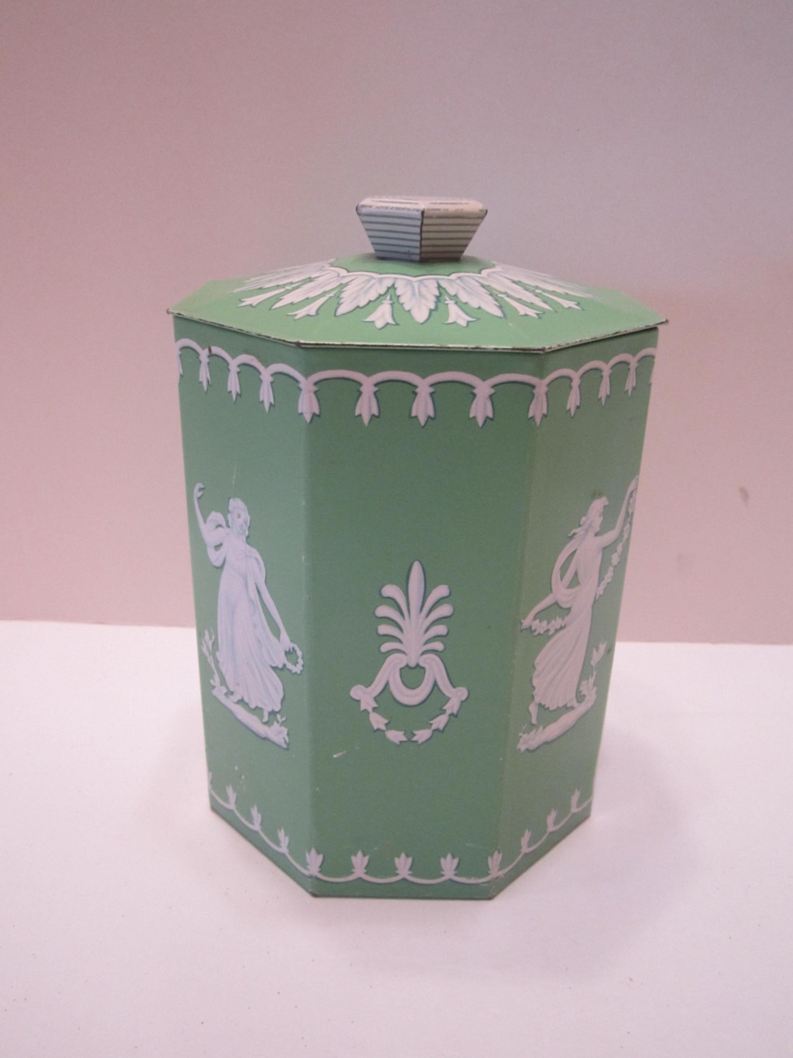 Grecian Design Vintage Tin Box Canister From Murray-allen | Etsy