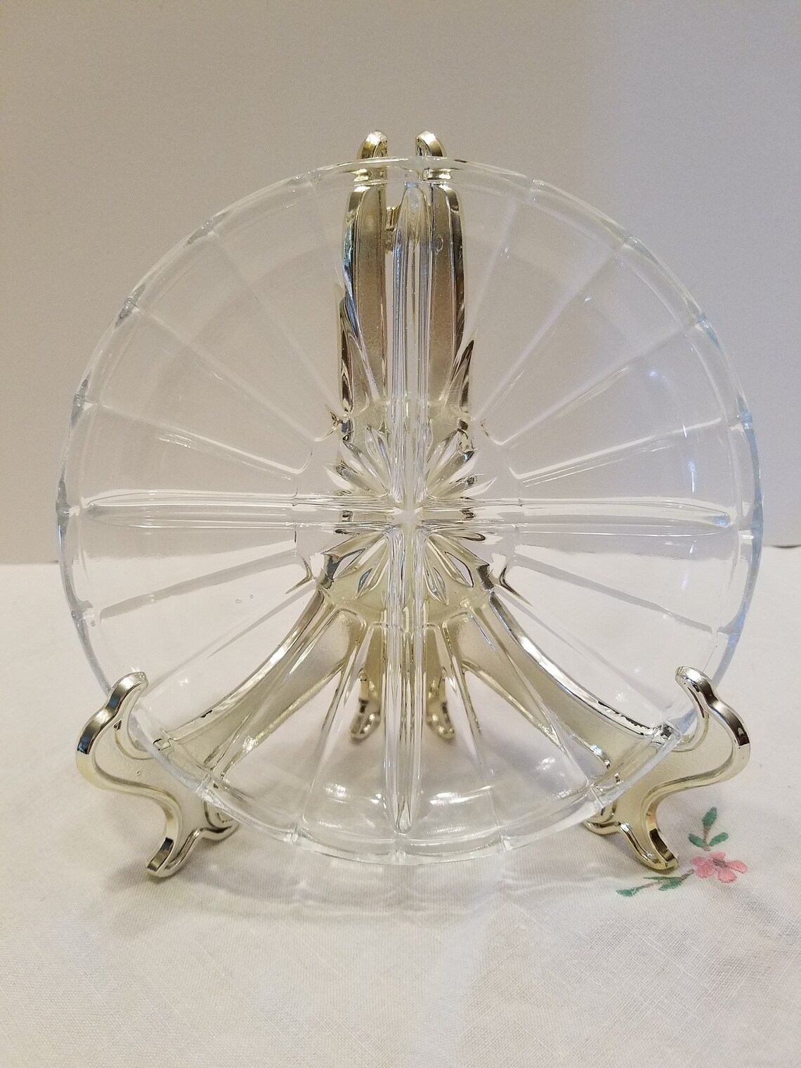 Clear Glass Relish Dish in the Round Divided Relish Tray - Etsy