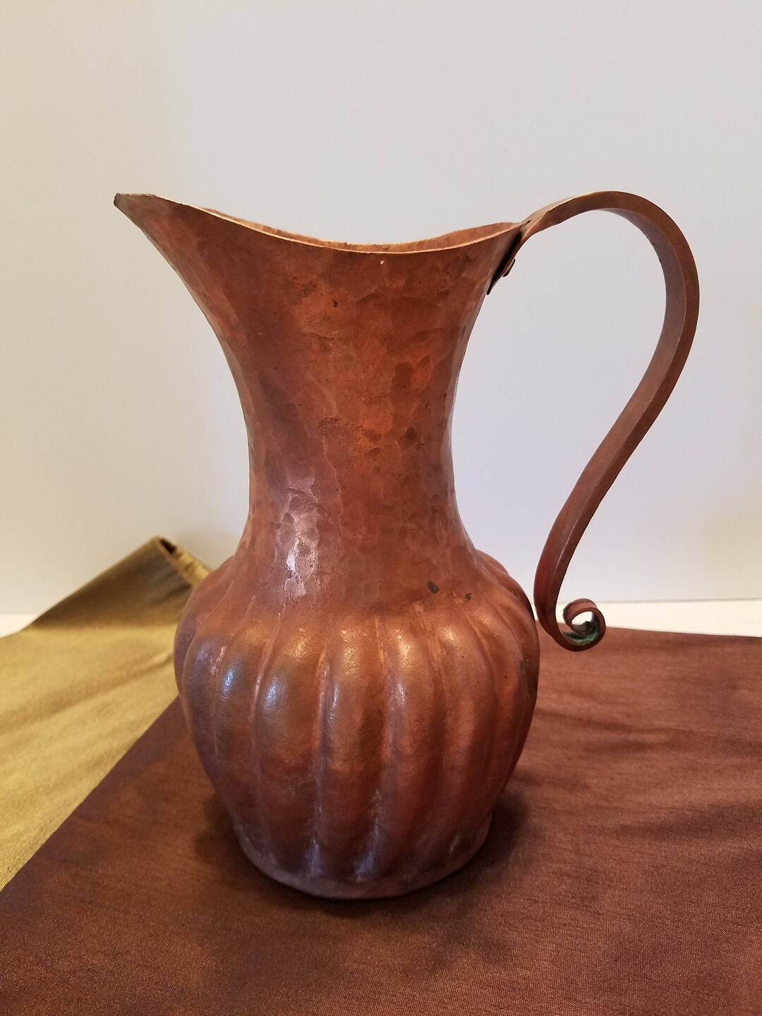 Hammered Copper Urn Vase - Heavy Copper Urn - Vintage or Antique Copper ...