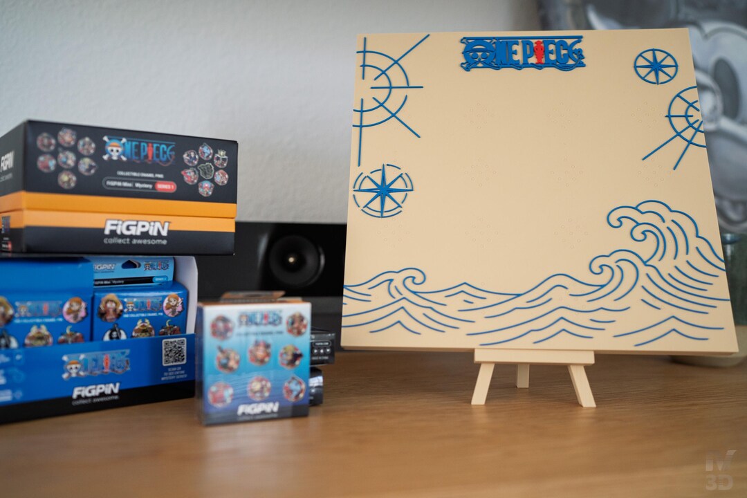 One Piece Figpin Display Board: 3D Printed Nautical Map & Compass - Etsy