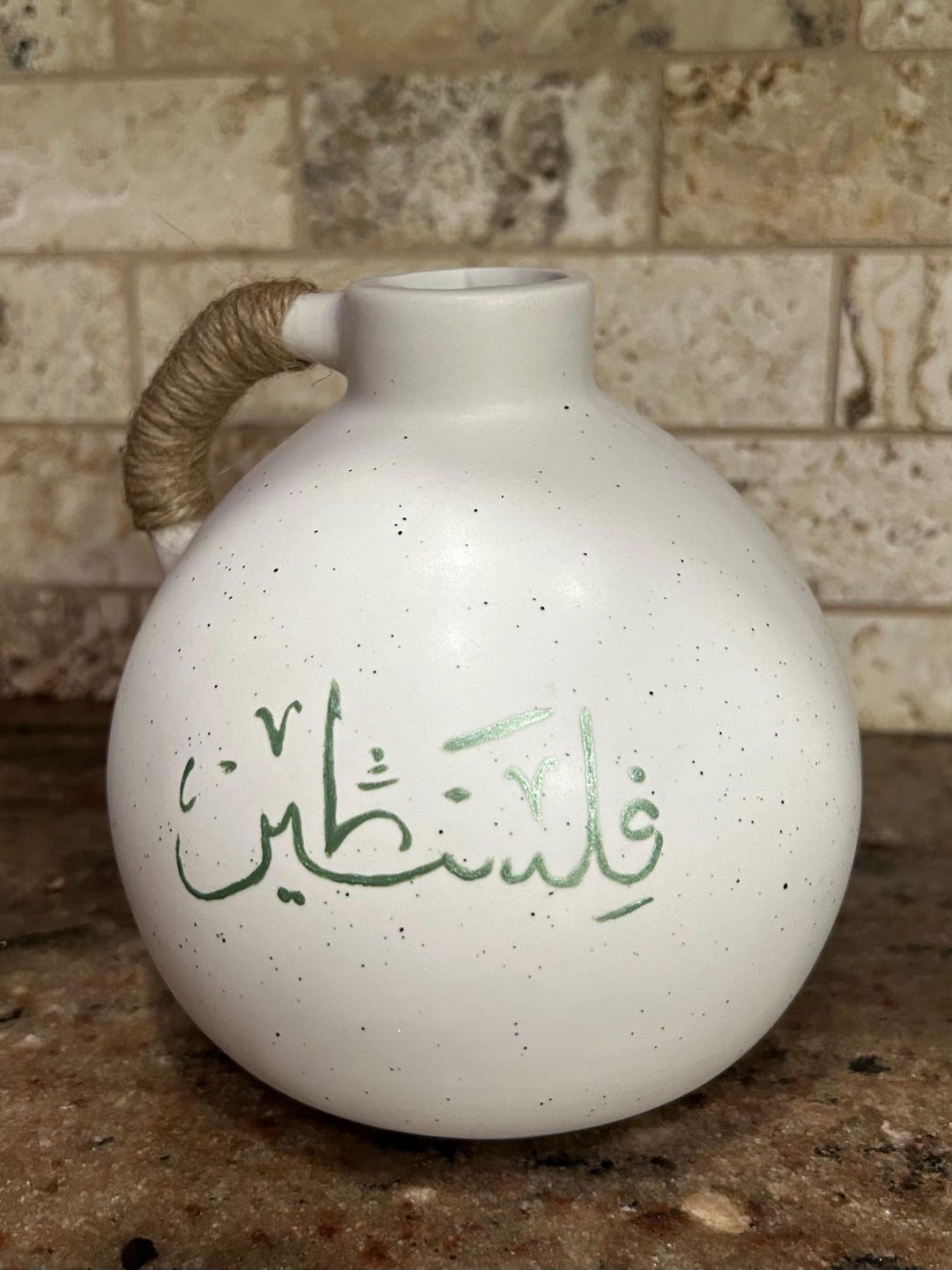 Palestine Vase Hand Painted Duo Sides Palestine Map and (falasteen ...
