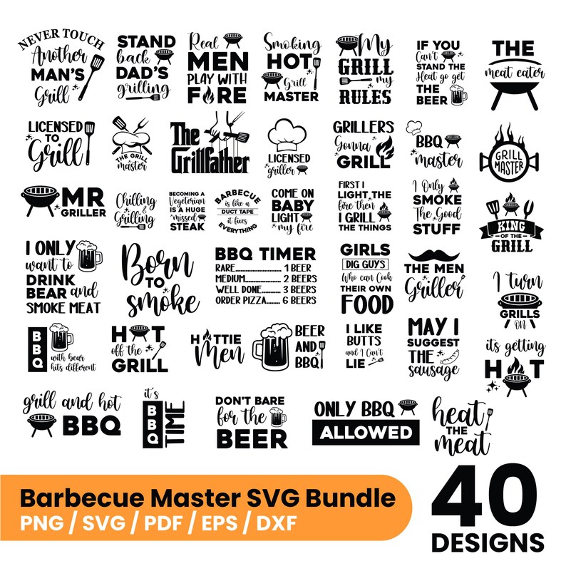 Barbeque SVG Bundle, BBQ Svg Bundle, BBQ Svg, Grilling Svg, Kitchen Svg ...