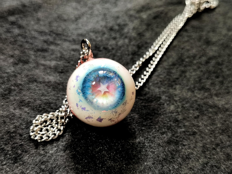 Handcrafted Resin Eyeball Jewelry, Star Eyeball Pendant, Chic Gifts for ...