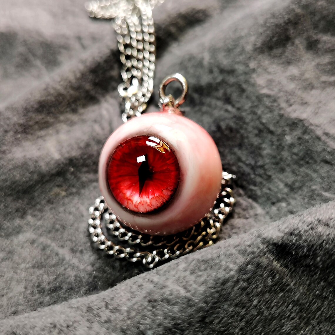 Handcrafted Resin Eyeball Jewelry,red Dragon Eyeball Necklace, Chic ...