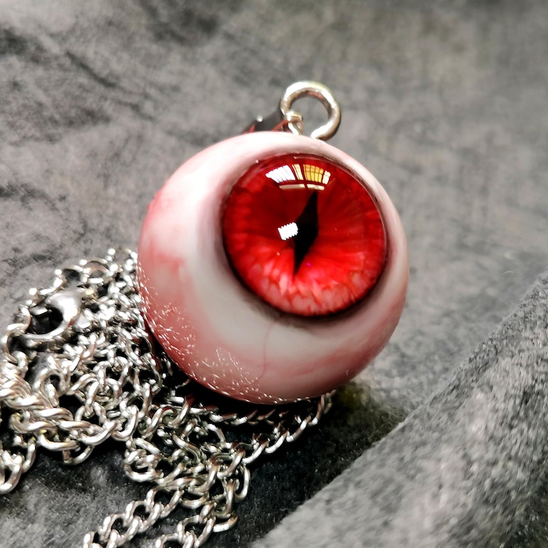 Handcrafted Resin Eyeball Jewelry,red Dragon Eyeball Necklace, Chic ...