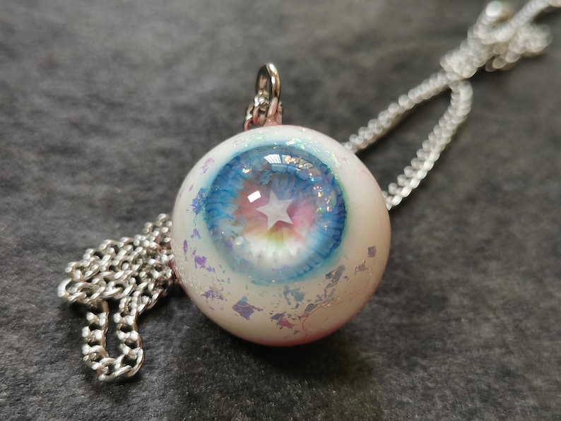 Handcrafted Resin Eyeball Jewelry, Star Eyeball Pendant, Chic Gifts for ...