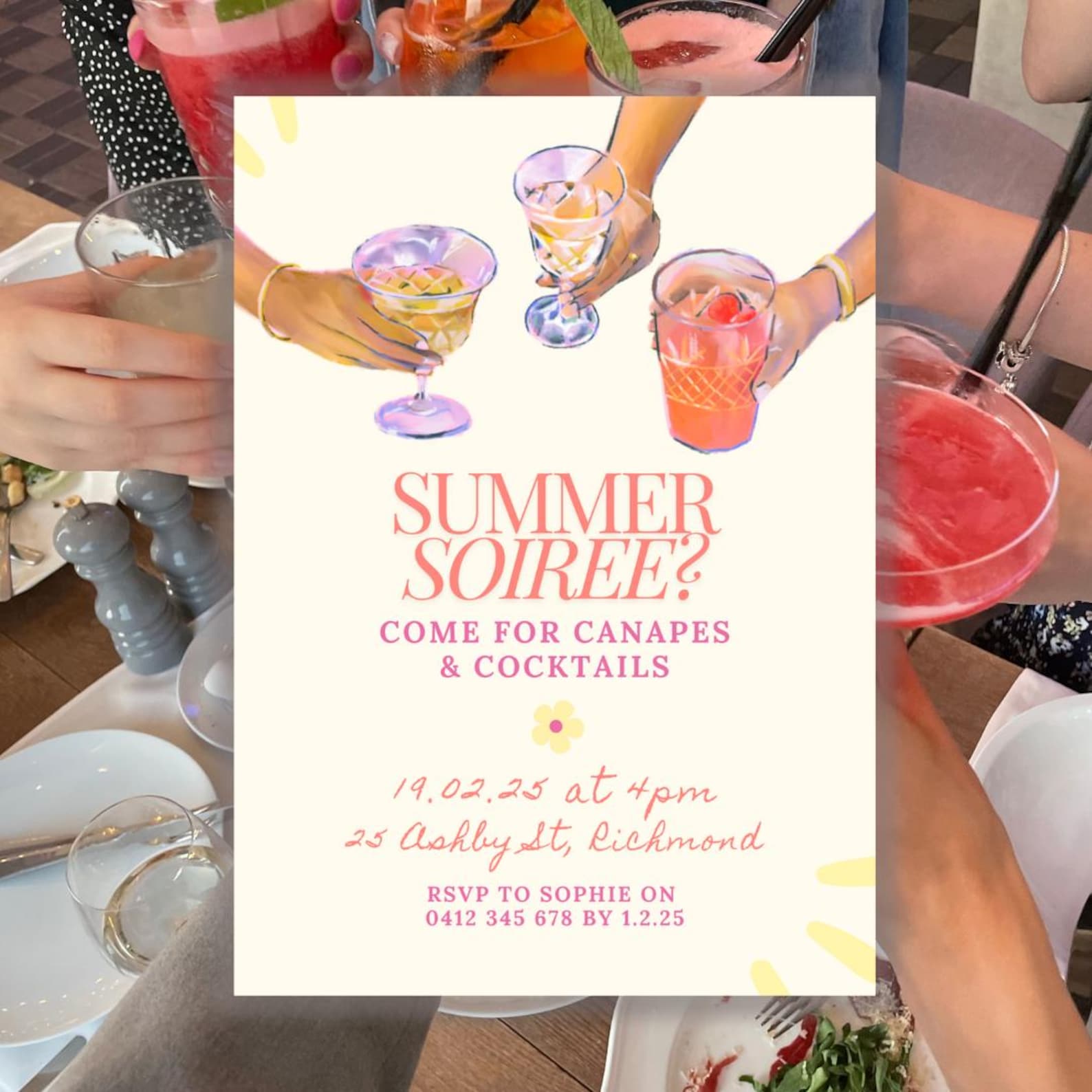 Summer Soiree Invitation Template - Etsy