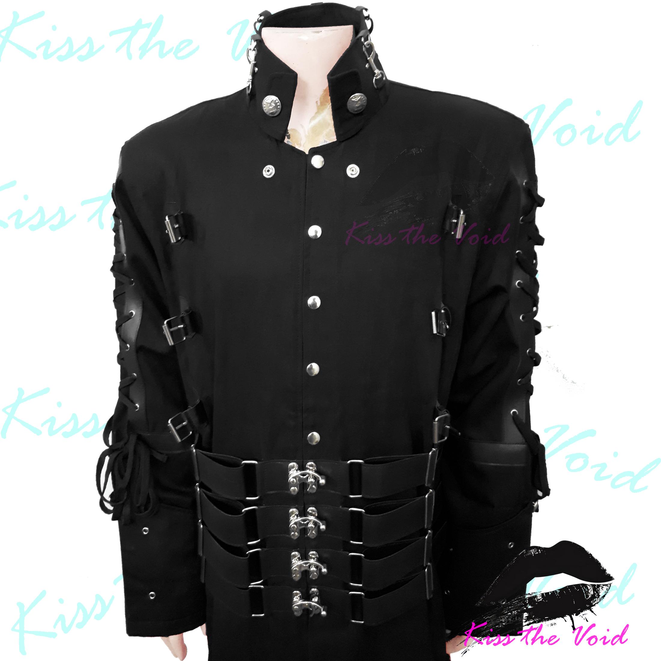 HELLRAISER Long Black Gothic Coat - Pinhead Inspired Cotton Trench Coat ...