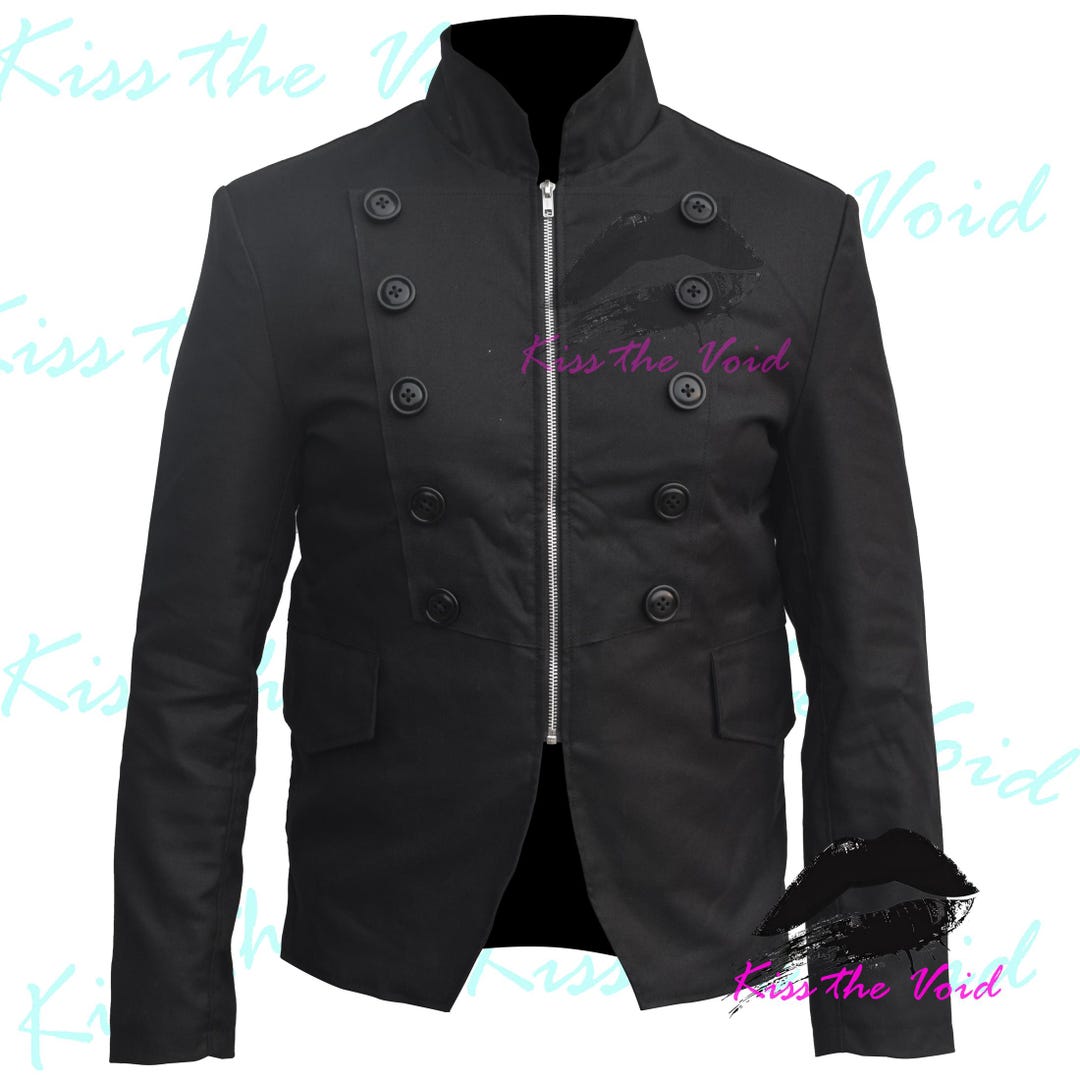Military Gothic Jacket for Men | Victorian Style Black Cotton Jacket ...