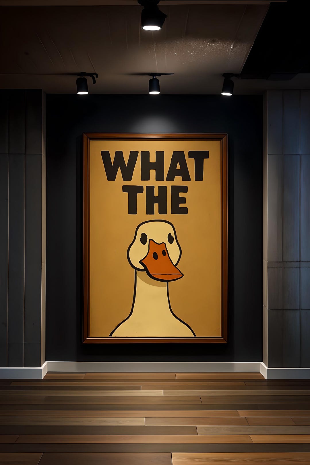 What the Duck Poster – Funny Wildlife Art Print | Surreal Waterfowl ...