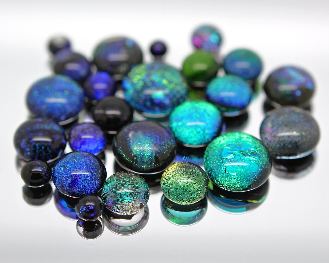 Dichroic Pebbles Dots 90 COE Bullseye Glass Fusing Handmade - Etsy