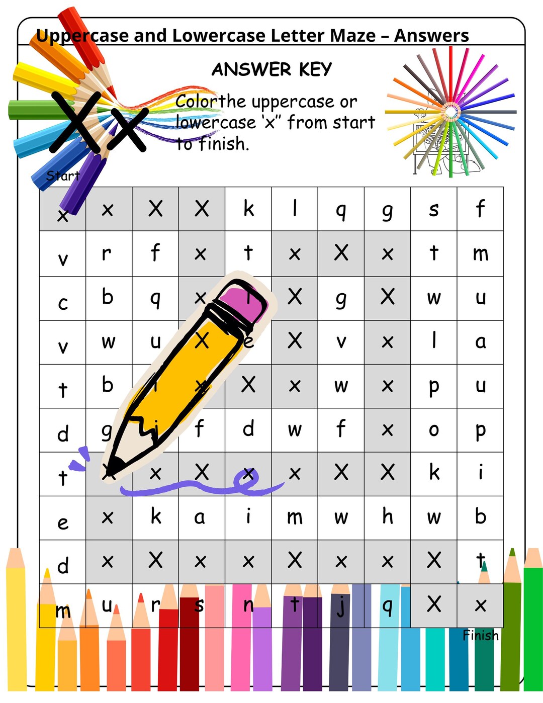 Alphabet Maze Worksheets A-Z: Letter Recognition Puzzles (PDF) - Etsy
