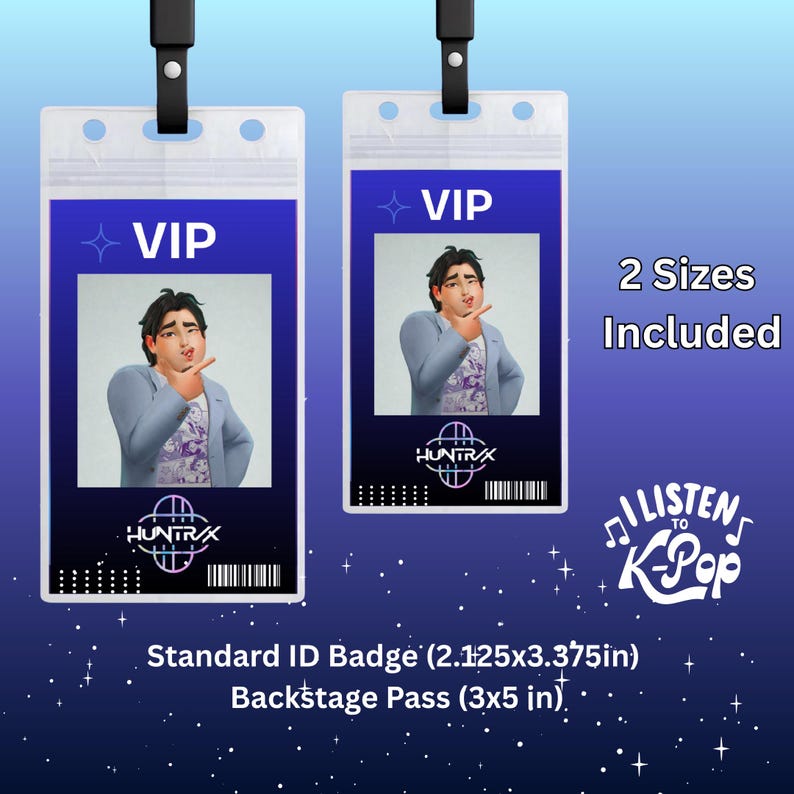 Pase VIP Bobby de Demon Hunters de Kpop, insignia de cosplay imprimible ...