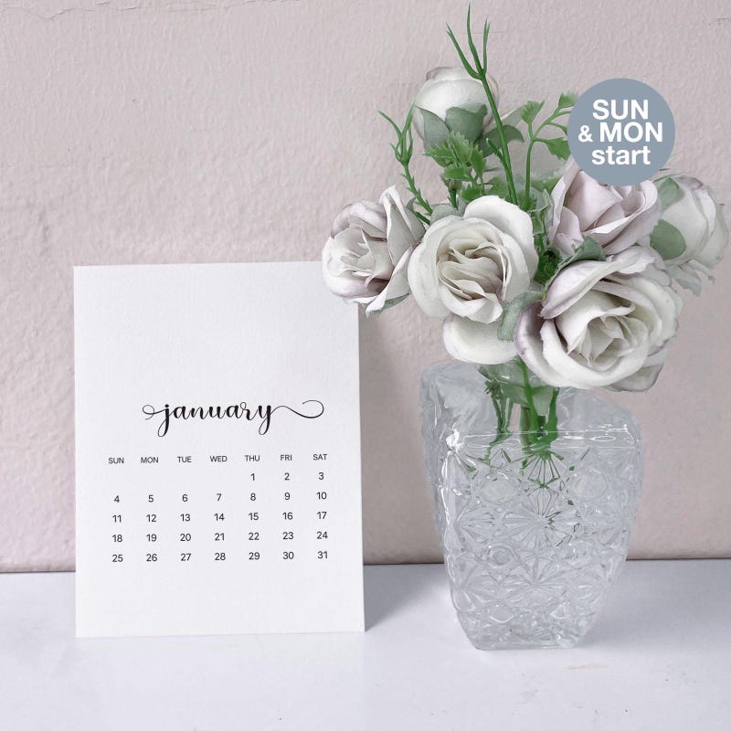 Chic 2026 Desk Calendar - Etsy