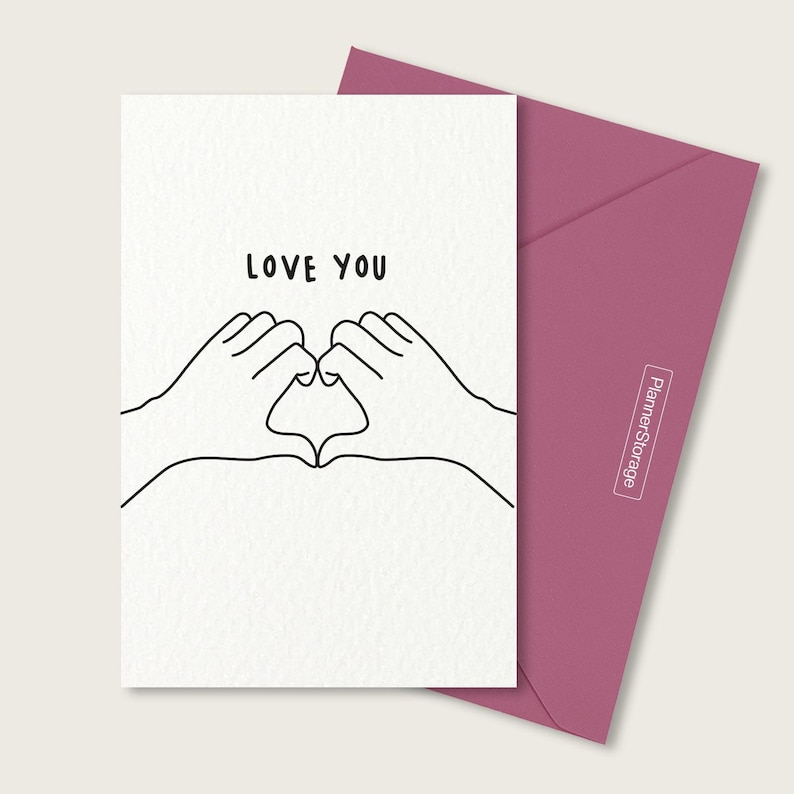 I Love You K-pop Idol Heart Hand Sign Language With Printable Card for ...