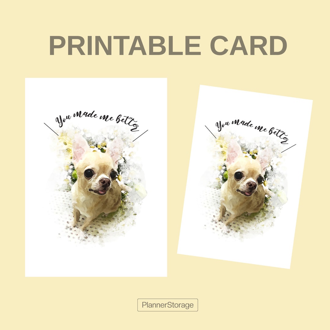 You Made Me Better Printable Thank You Card for Best Friends, Boyfriend ...