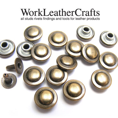 12 Ornamental Rivets SKULL S Old Silver 2 Red Crystals Rivet | Etsy