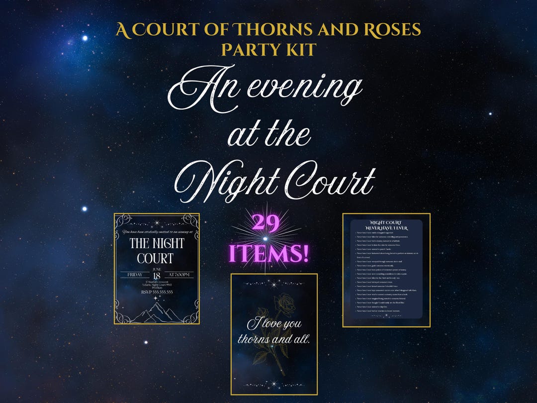 ACOTAR Party Kit | A Court of Thorns and Roses Customizable Invitation ...