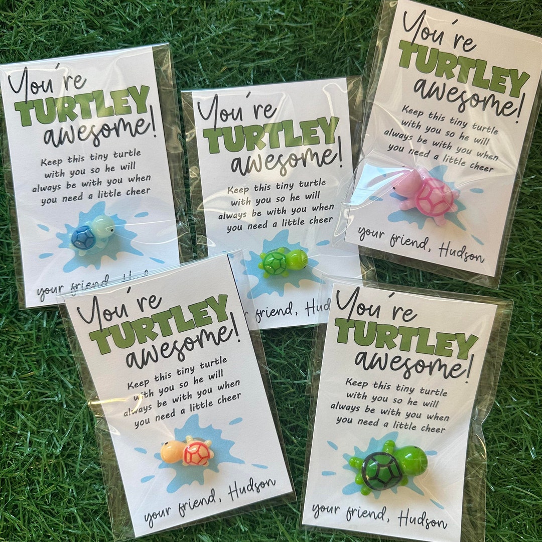 You Are Turtlely Awesome Valentines Cards With a Mini Turtle. the ...