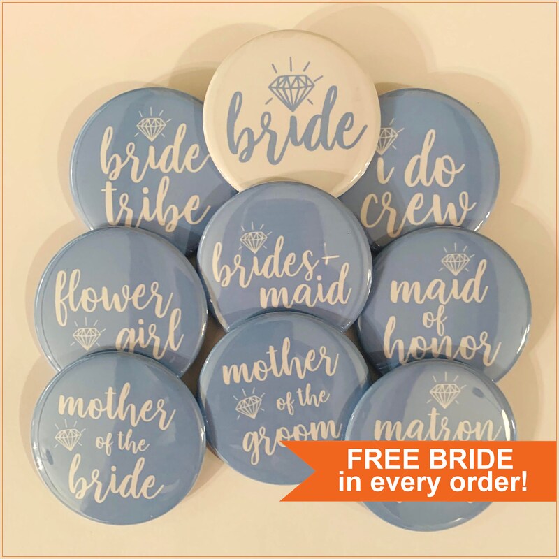 Bridal Party Buttons - Etsy