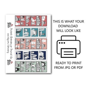 Cat's and Books Printable Bookmarks - 20 Book Tracker Bookmarks - PNG ...