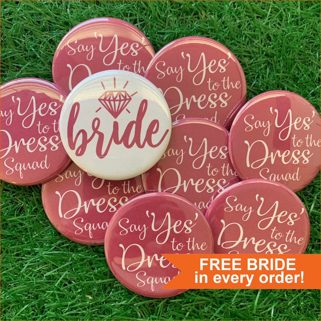 Bachelorette Party 2.25 Inch Buttons - Bride and She Said Yes Crew ...