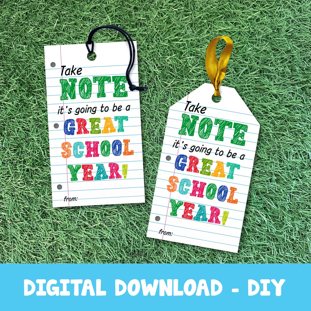 DIY Printable Back to School Gift Tags - Tags for BTS Gift - From ...