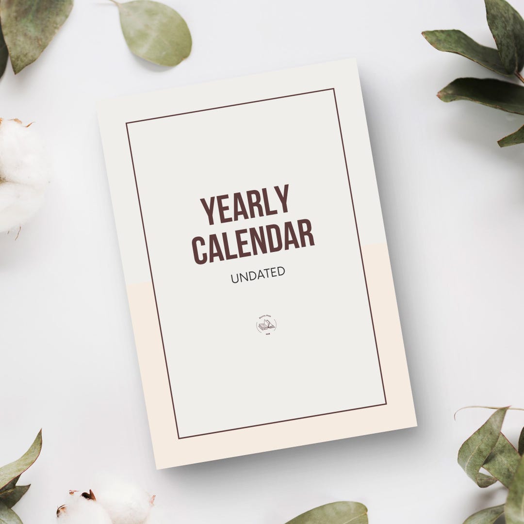 Calender | Digital Download | Dateless Calendar | Planner - Etsy