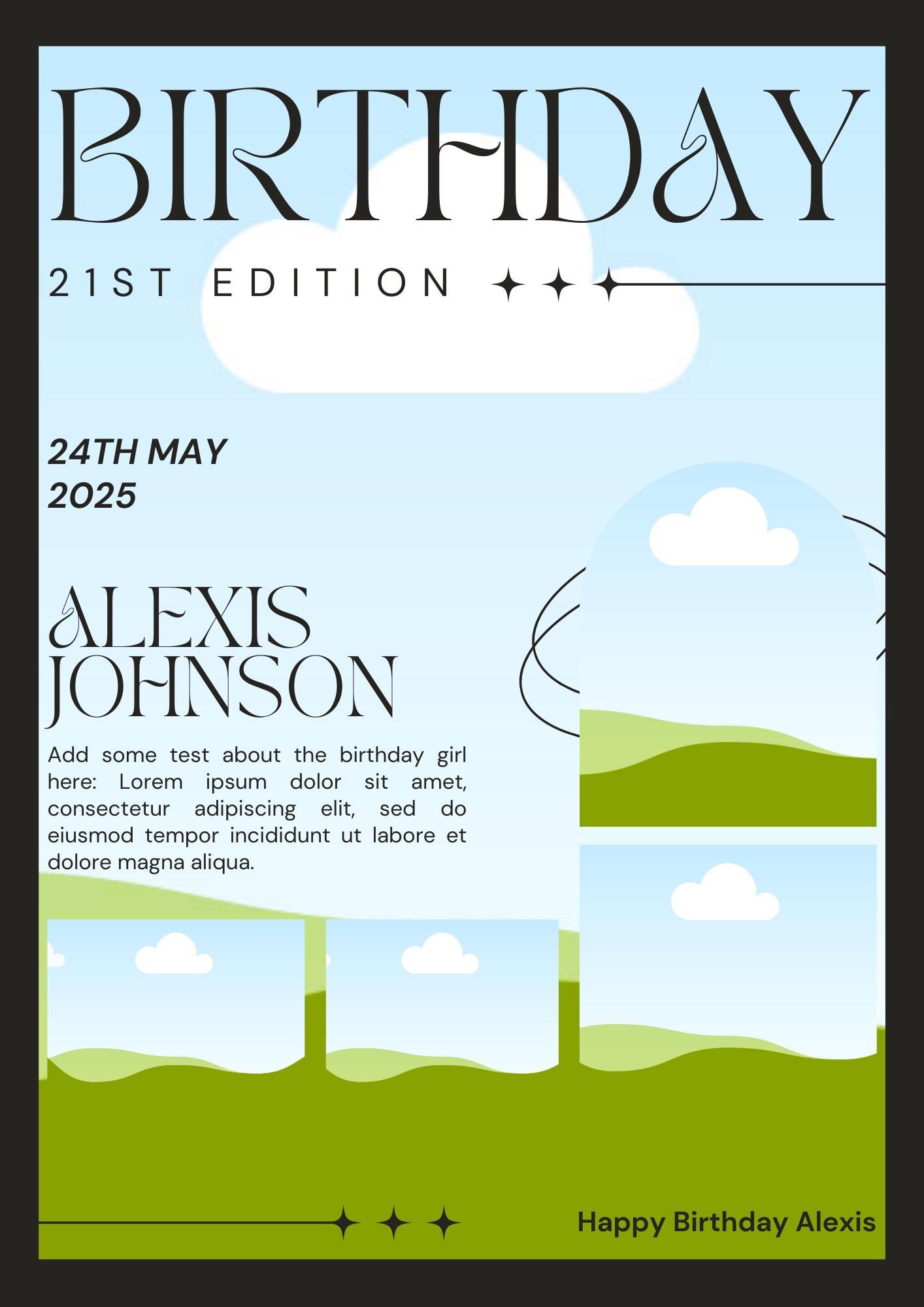 Custom Birthday Magazine Cover Template | Personalized Gift (digital ...