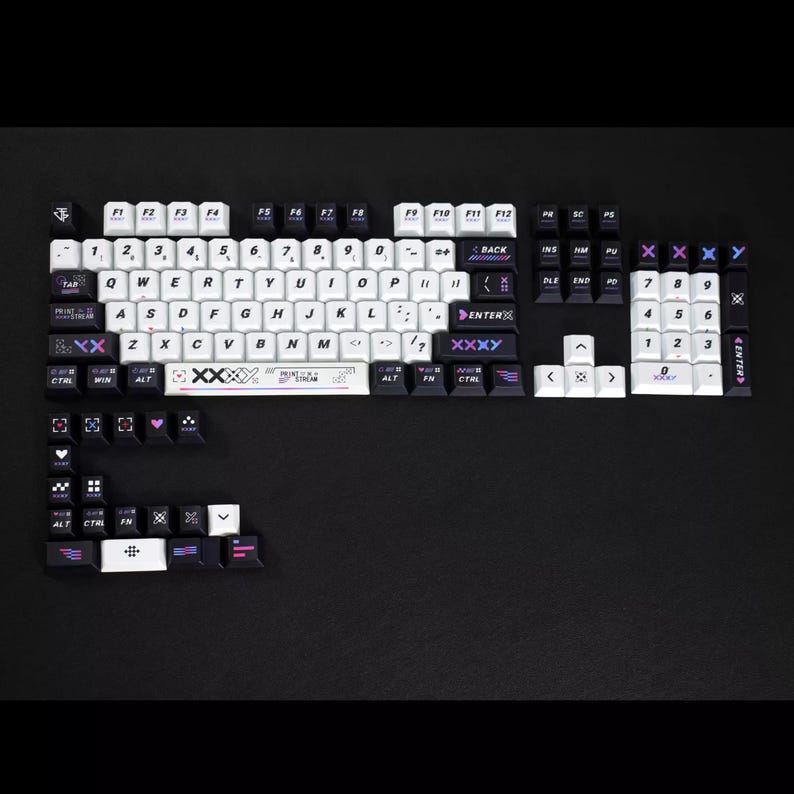 Cool Cyberpunk Theme Artisan Keycap Set for Mechanical Keyboard, Neon ...