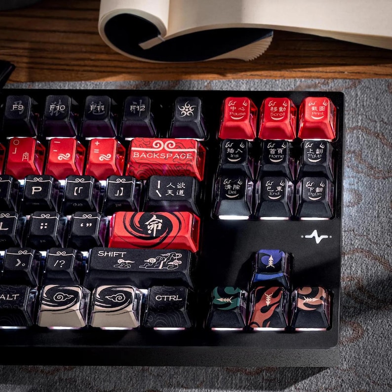 Cool Black Sun Wukong Theme Keycaps Set for Mechanical Keyboard, ISO ...