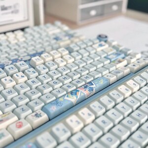 Cute Stitch Theme PBT Kawaii Keycap Set for Mechanical Keyboard, Lilo ...
