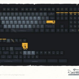 Cool F-14 VF-103 Jolly Rogers Keycap Set for Mechanical Keyboard ...