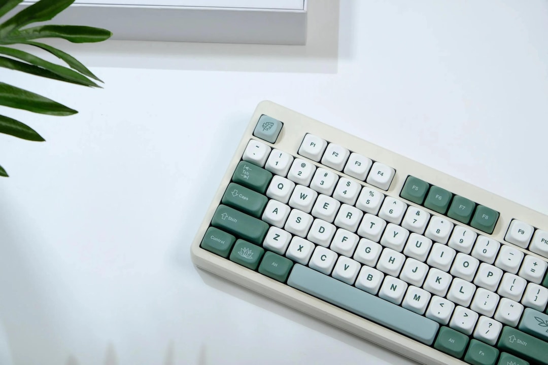 Cute Green Matcha PBT MOA ISO Keycap Set for Mechanical Keyboard ...