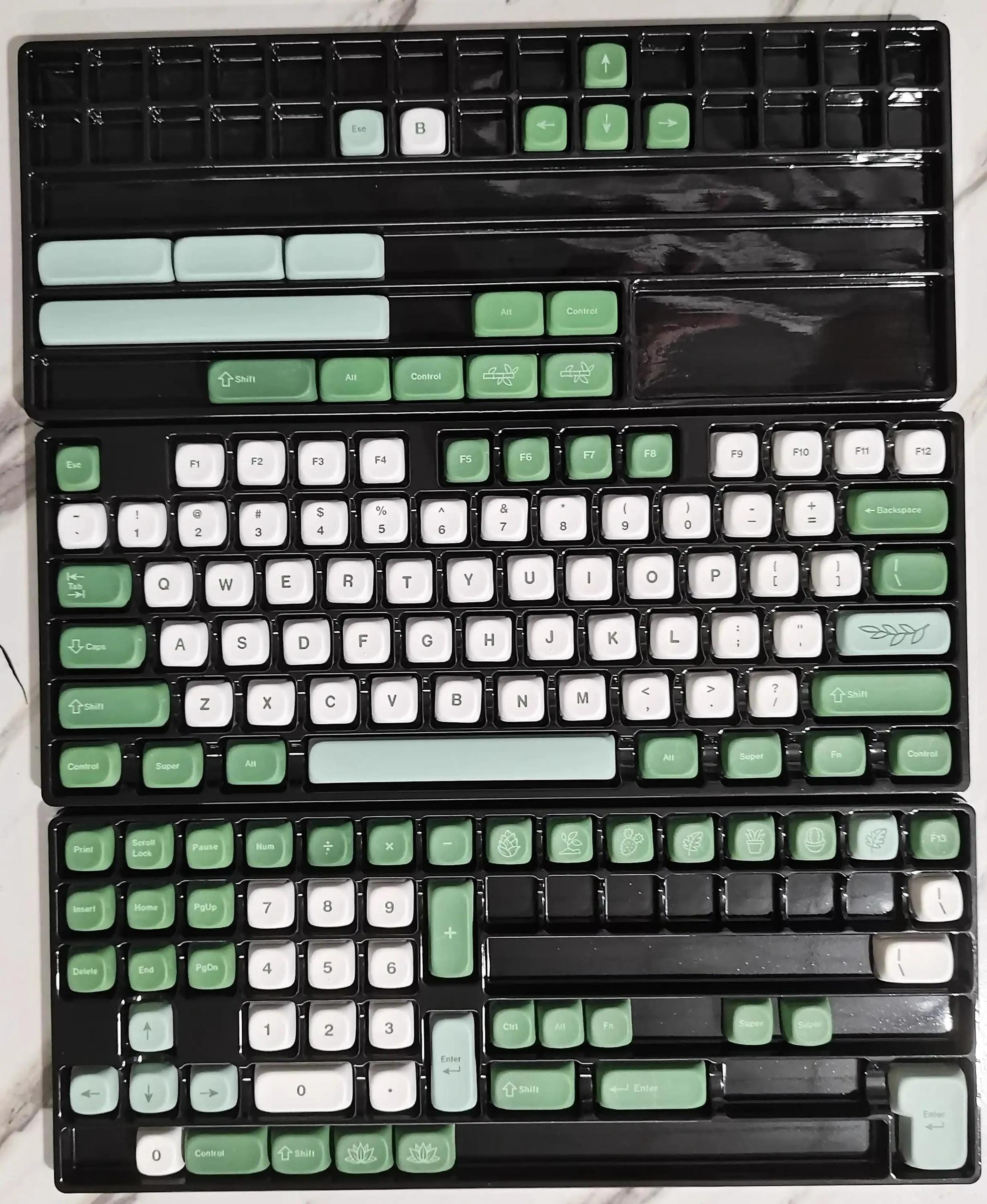 Cute Green Matcha PBT MOA ISO Keycap Set for Mechanical Keyboard ...